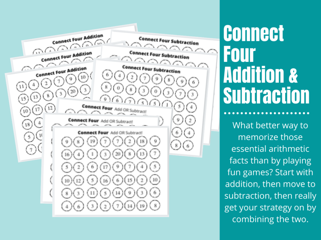 Connect Four Math Game (Addition & Subtraction) | Orison Orchards