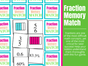 Fractions Memory Match | Orison Orchards