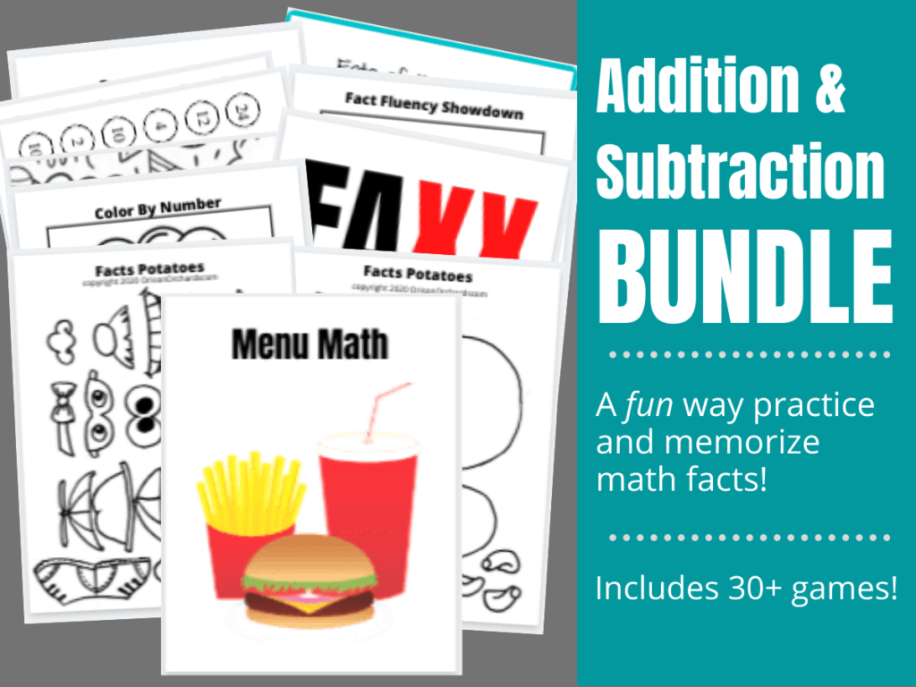 Math Games Bundle: Addition & Subtraction | Orison Orchards