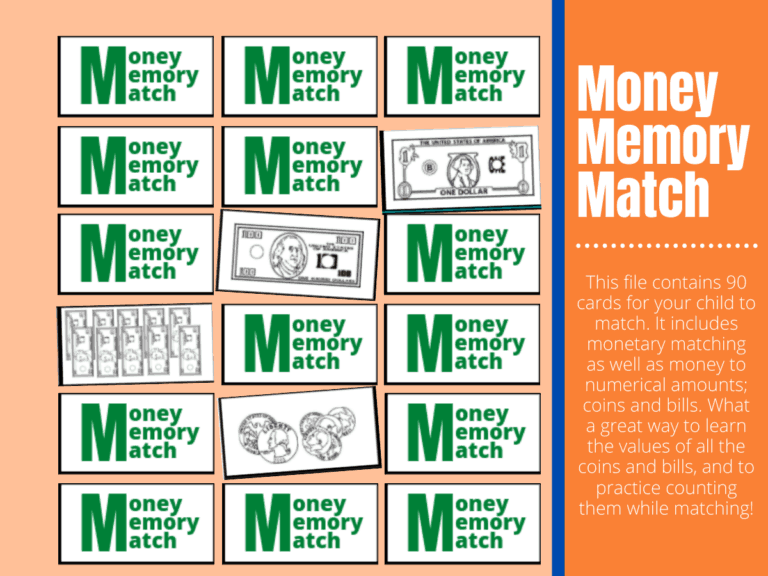 Money Memory Match | Orison Orchards